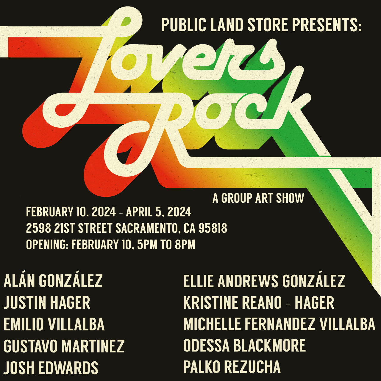 "Lovers Rock" @ Public Land Gallery – Public Land Store